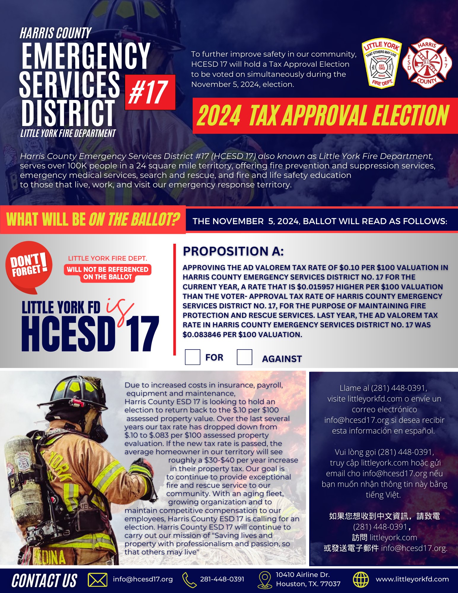 Improving Safety in our Community - Little York Fire Department